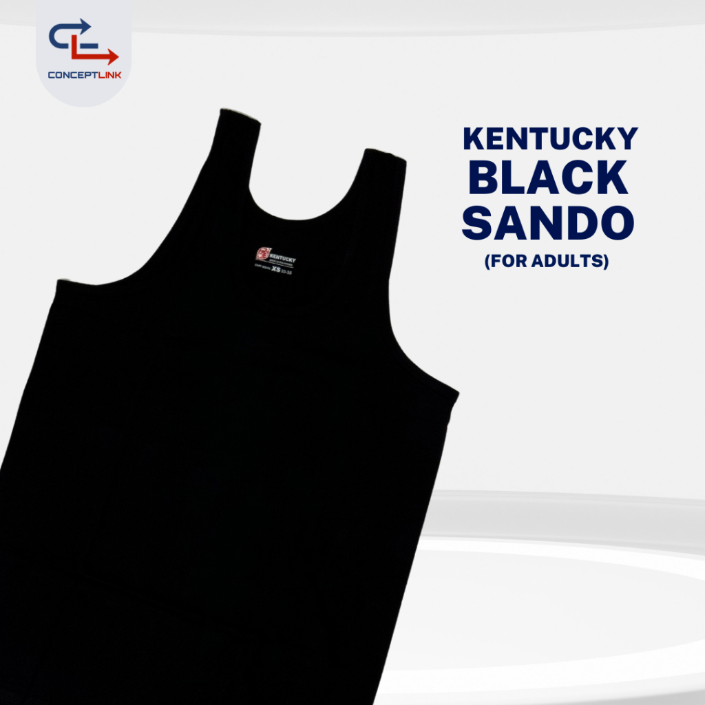 Kentucky Black Sando Plain Tank Top for Men 100% Original (for Adults ...