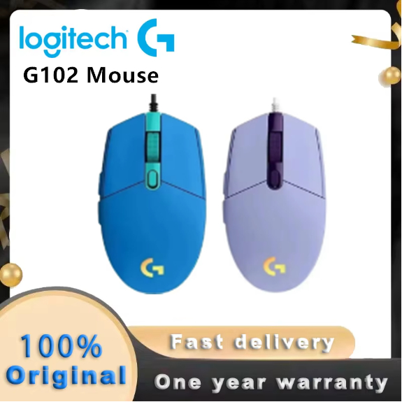 Original Logitech G102 Lightsync, 8,000 Max DPI, 6 Programmable Buttons, RGB Gaming Mouse ...