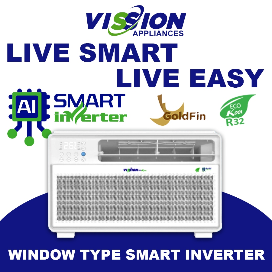 Vission Smart Inverter 1.0HP - S10-RI WiFi Control Airconditioner ...