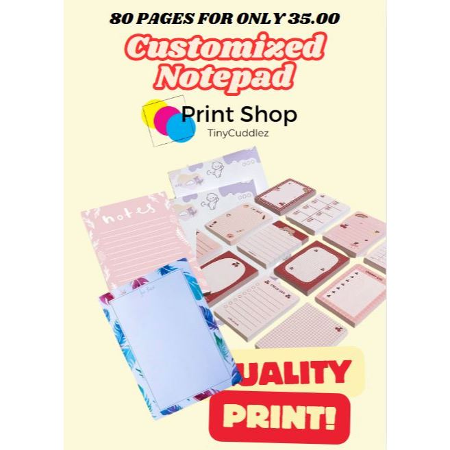 Customized Notepad Free Layout 4x5 inches | Shopee Philippines