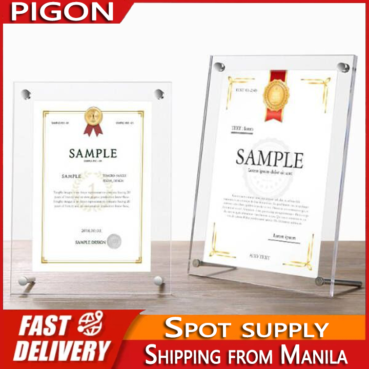 Acrylic Photo Frame 4R A5 A4 A3 Placement Certificate Frame Display ...