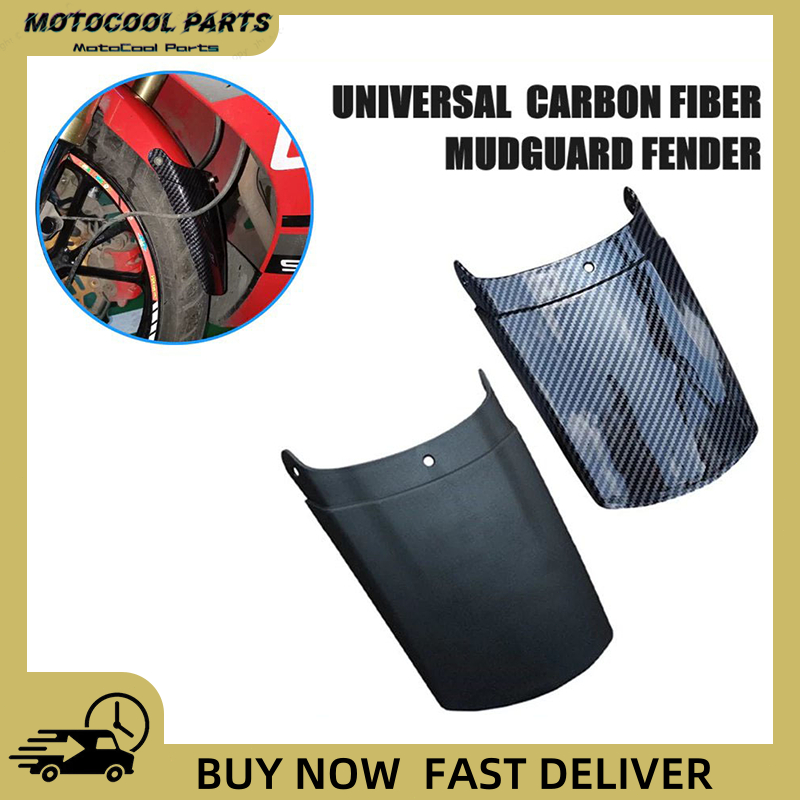 Universal Motorcycle Mudguard Fender Extension Carbon Fiber | Shopee ...