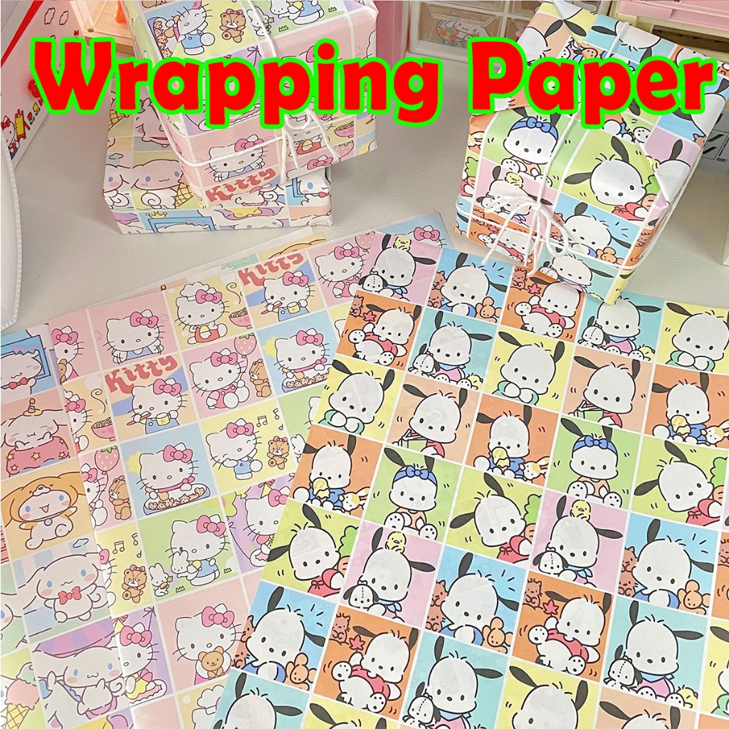 35*50cm Gift Wrapping Paper 9 Sheets Sanrio My Melody Cinnamoroll Gift ...
