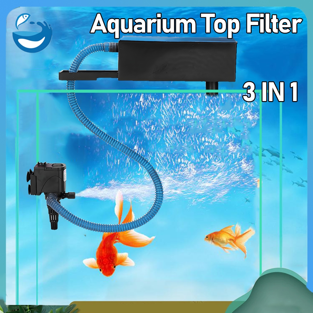 Aquarium Top Filter Pump 3 In 1 Circulation Filtration Pump Cycle Fresh ...