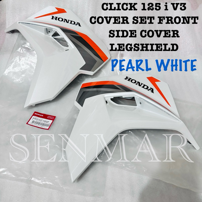 CLICK 125 i V3 COVER SET FRONT SIDE COVER PEARL WHITE H20ZF GENUINE ...