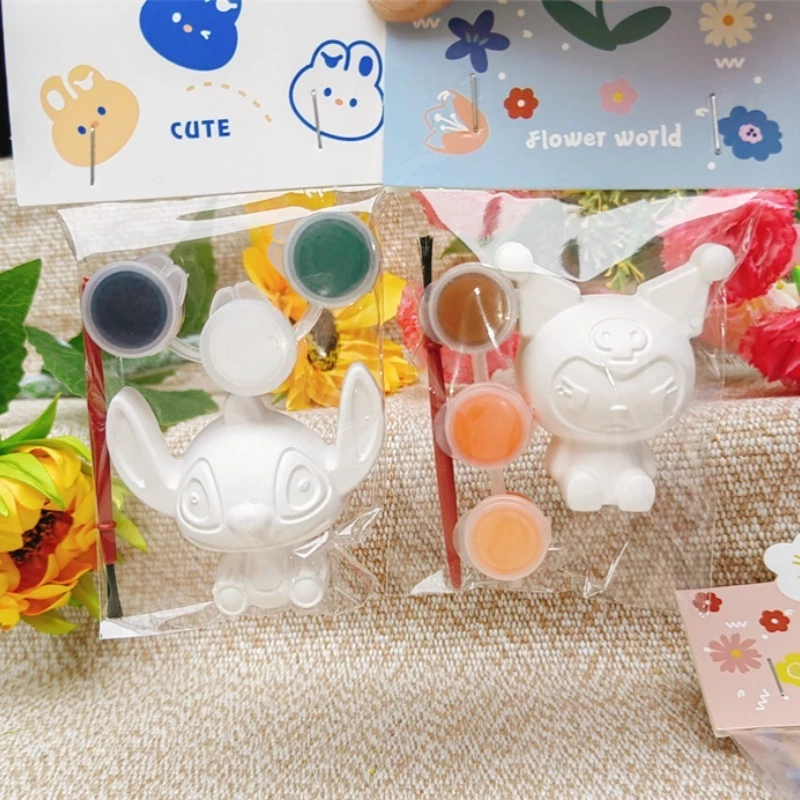 Christmas Cartoon Hand-painted Plaster Statue DIY Hand-painted Toy ...