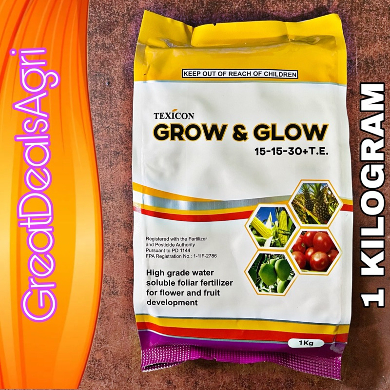 GROW AND GLOW 15-15-30 FOLIAR FERTILIZER (1 KILO) TEXICON AGRIVENTURES ...