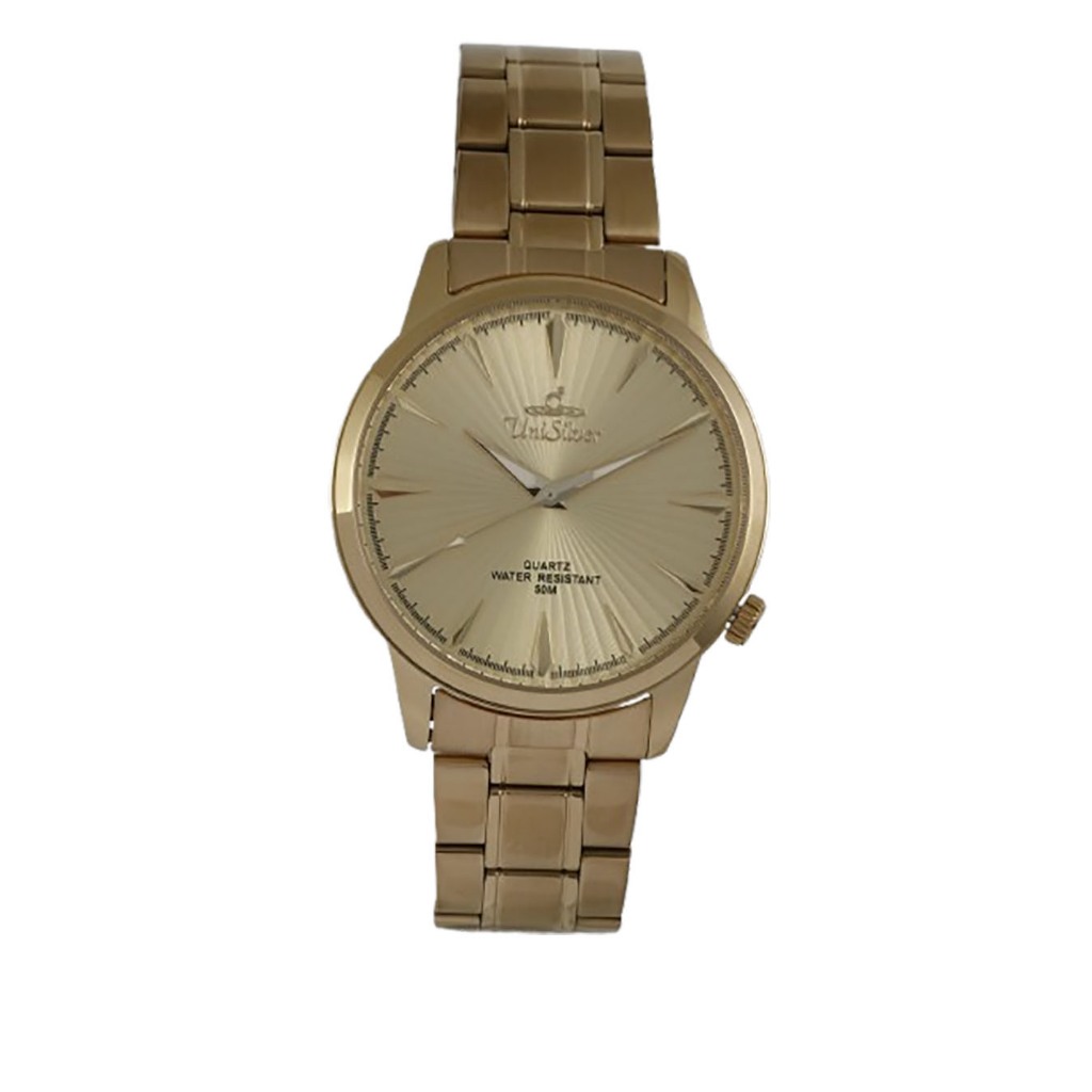 UniSilver TIME Men's Gold Stainless steel Sapphire Glass Analog watch ...