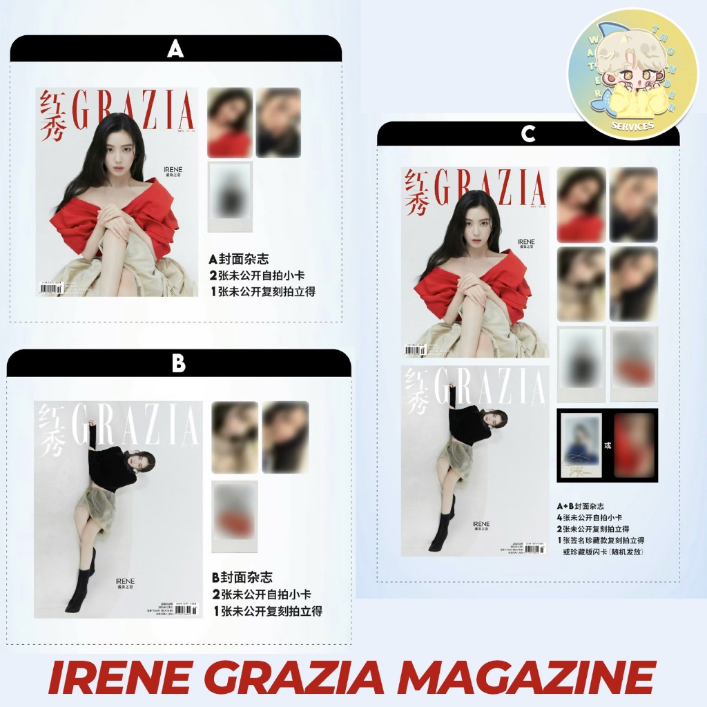RED VELVET IRENE Grazia China Magazine with Selfie Photocard & Polaroid [PRE-ORDER] | Shopee ...