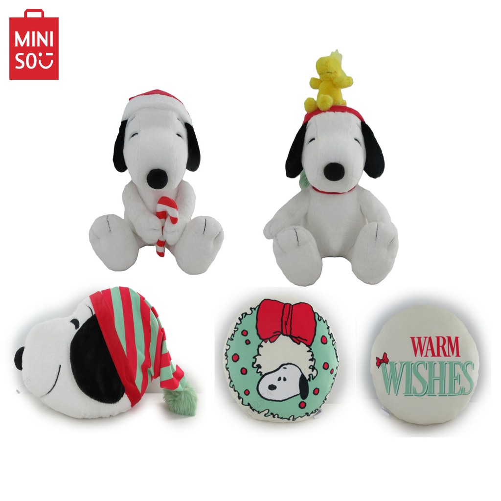 MINISO Snoopy Christmas Party Collection Plush/Back Cushion | Shopee ...
