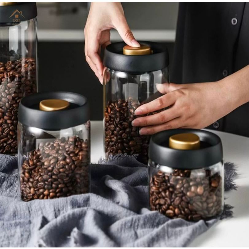 DXL Coffee Cans Vacuum Food Grade Sealed Glass Storage Coffee Powder ...