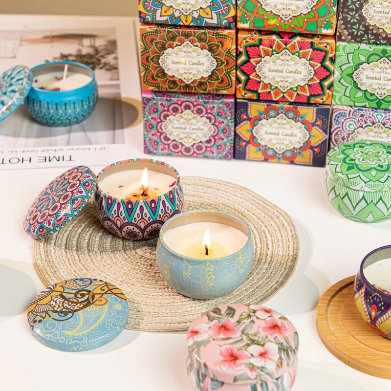 Scented Candle Home Fragrance with Gift Box Long Lasting Scented Soy ...