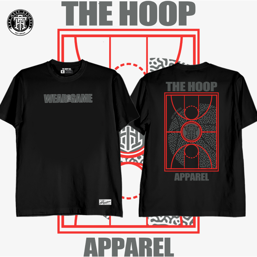 THE HOOP APPAREL THE HOOP COURT GRAPHIC COTTON TSHIRT FOR MEN AND WOMEN ...