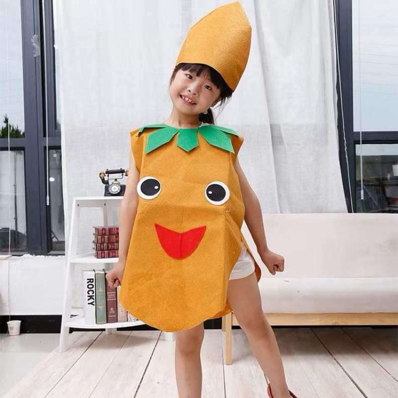 Nutrition Month Costume Fruits and Vegetables for Kids 3-8yrs unisex | Shopee Philippines