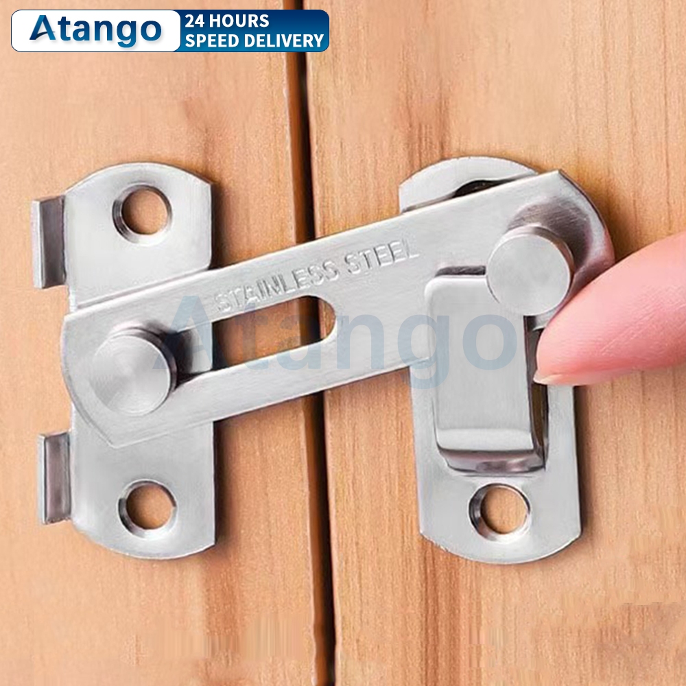 304 Stainless Steel Door Hasp Latch Lock With Screw And Safety Padlock ...