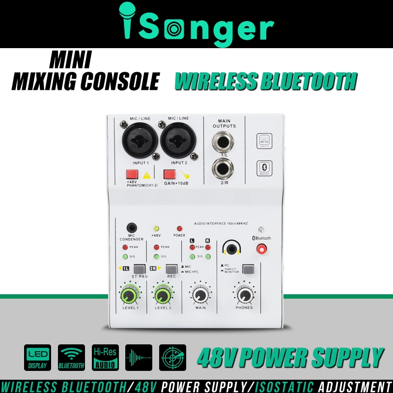 2 Channels Professional portable Audio Interface sound card console ...