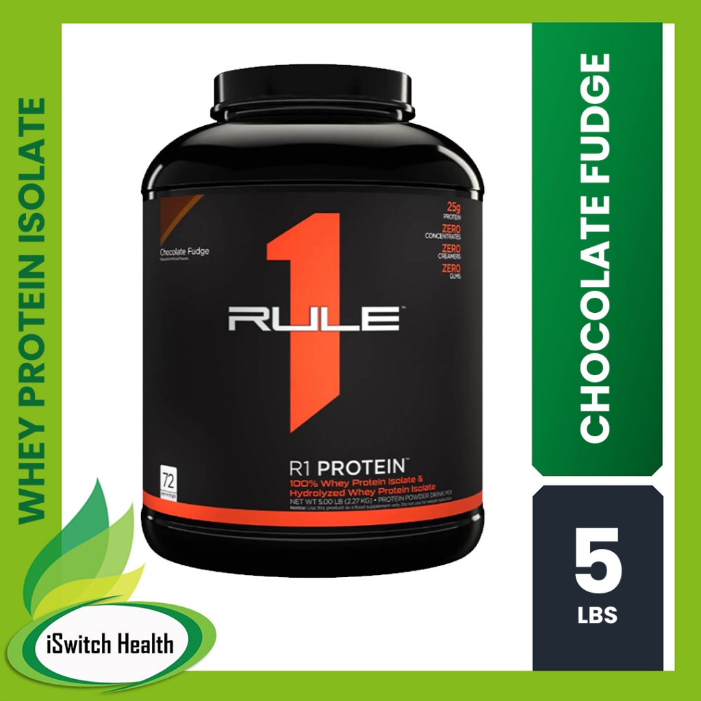 RULE 1 R1 PROTEIN - 100% WHEY PROTEIN ISOLATE & HYDROLYSATE - 5LBS ...