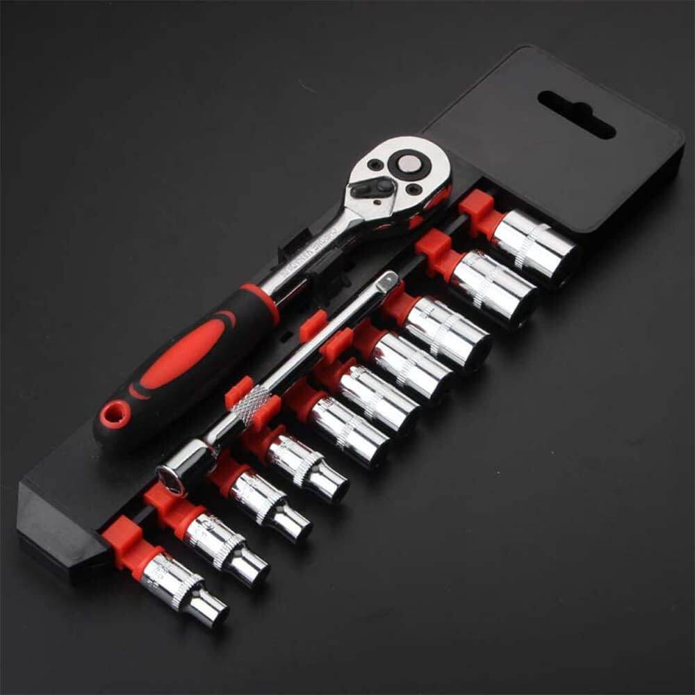 JA5 Wrench 12 Pcs Socket Ratchet Spanner Complete Tool Kit Profession ...