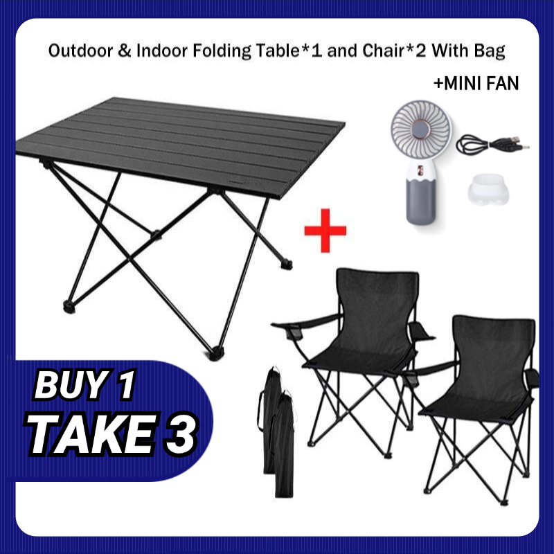 Folding Camping Table Barbecue Picnic Outdoor Portable Aluminum Alloy ...