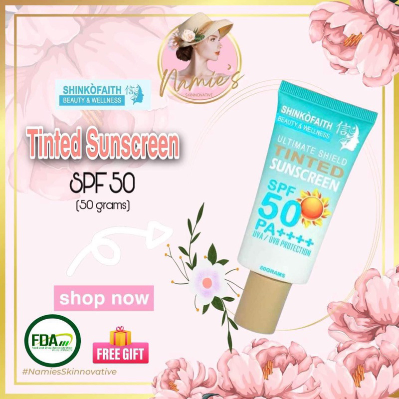 SHINKO FAITH Tinted Sunscreen SPF 50 | Shopee Philippines