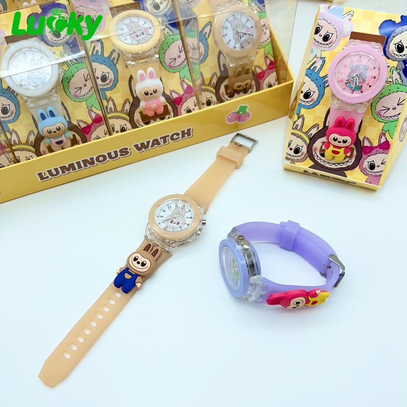 Labubu Watch Anime Luminous Watch Kids Multi-color Electronic Watch ...