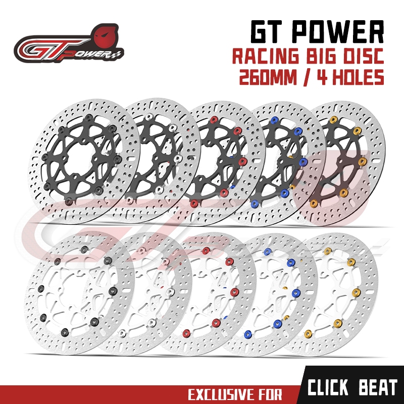 GT BIG DISC CLICK / BEAT FI / 260MM 4 HOLES W/BRACKET CLICK 125i ...