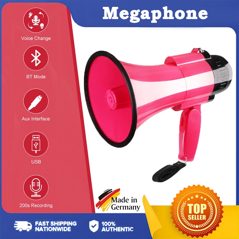 Portable High Power Handheld Rechargeable Megaphone with Microphone ...