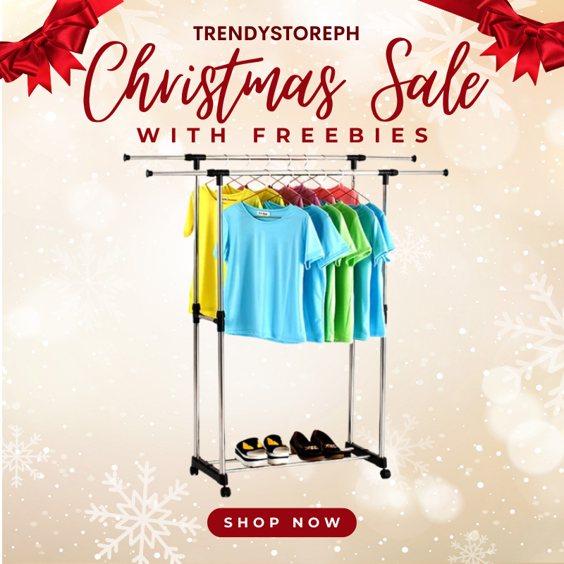 Double Pole Stand Sampayan, Telescopic Clothes Rack | Shopee Philippines
