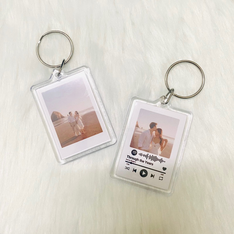 CUSTOMIZED ACRYLIC COUPLE KEYCHAIN | SPOTIFY KEYCHAIN | POLAROID ...