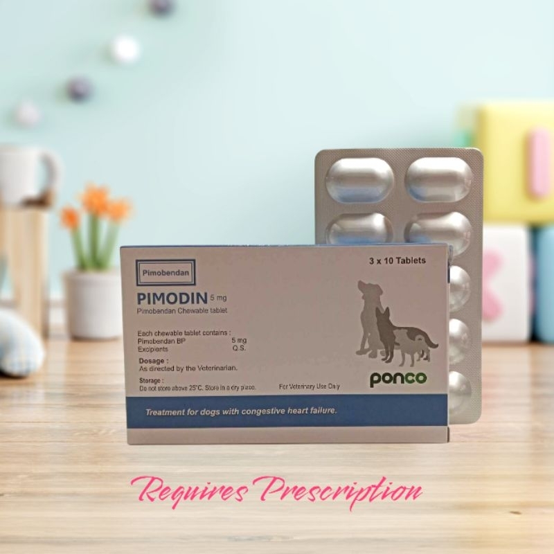 Pimobendan Pimodin 5mg and 1.25mg for Dogs and cats (Per tablet ...