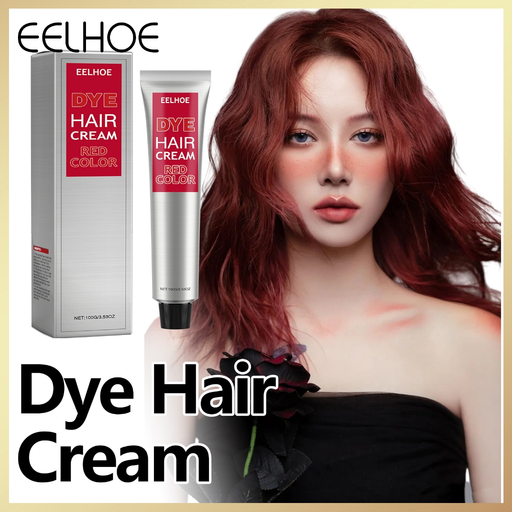EELHOE Hair Color Cream 100g Red Hair Dye Easy to color Moisturizing ...