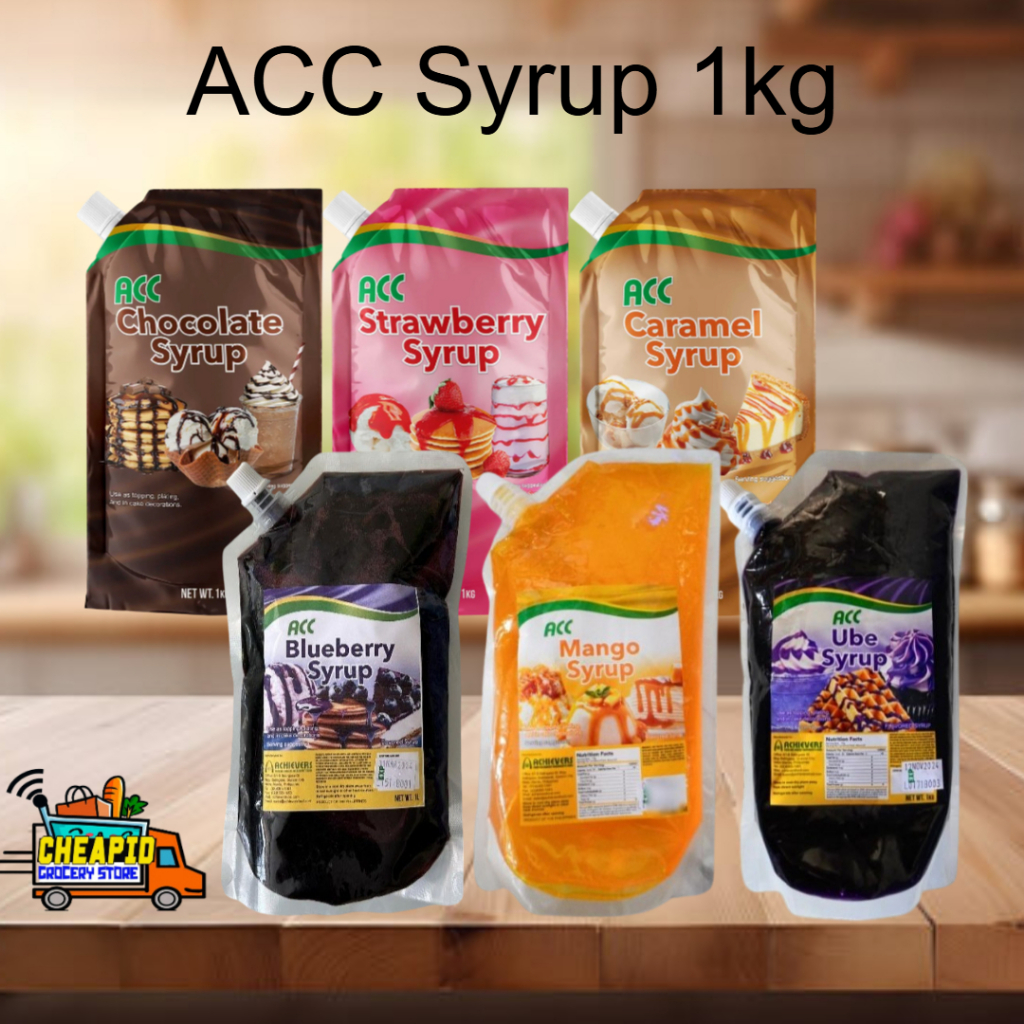 ACC Syrup 1L - Chocolate Syrup, Caramel Syrup, Strawberry Syrup, Ube ...