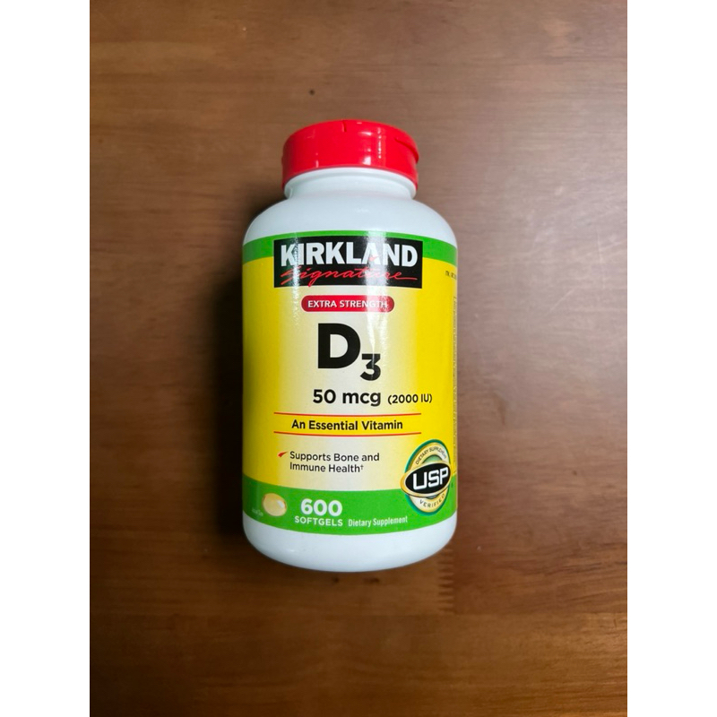 Kirkland Vitamin D3 50mcg (2000 IU) 600 SOFTGELS (Expiry Date: May 2026) | Shopee Philippines