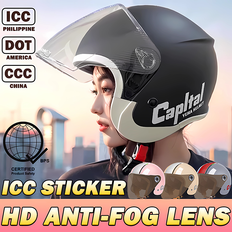 【2025 Icc Approved】 helmet for motorcycle HD anti-fog Removable Thick ...