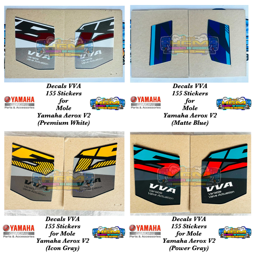 DECALS VVA 155 STICKERS FOR MOLE FOR AEROX V2 | YAMAHA GENUINE PARTS ...