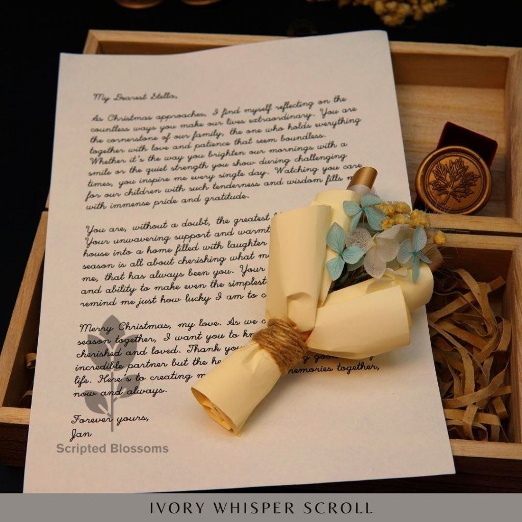 Rustic Love Scroll - Personalized Handwritten Letters with Vintage ...