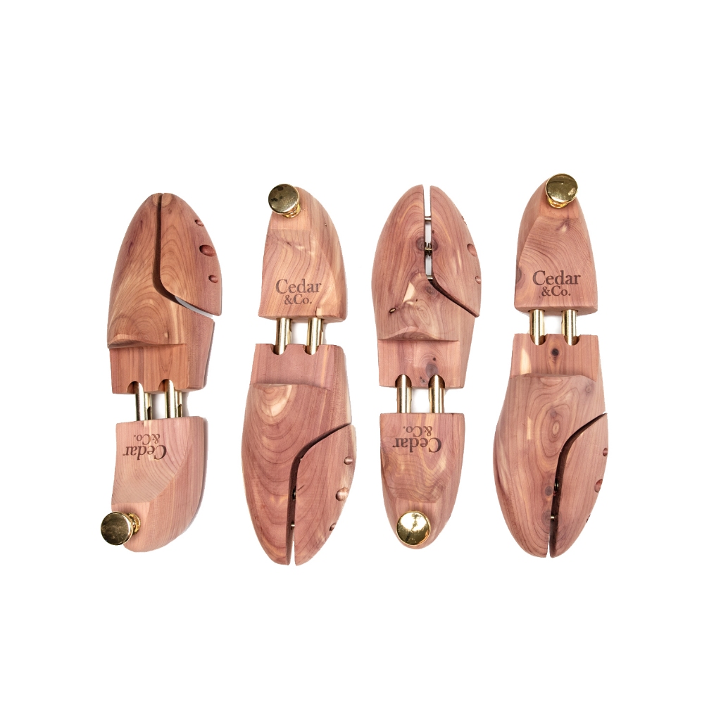 Twin Pack: Red Cedar Shoe Tree (with Durable Canvas Drawstring Dustbag ...