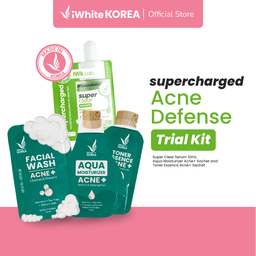 iWhite Korea Supercharged Acne Defense Trial Kit | Shopee Philippines