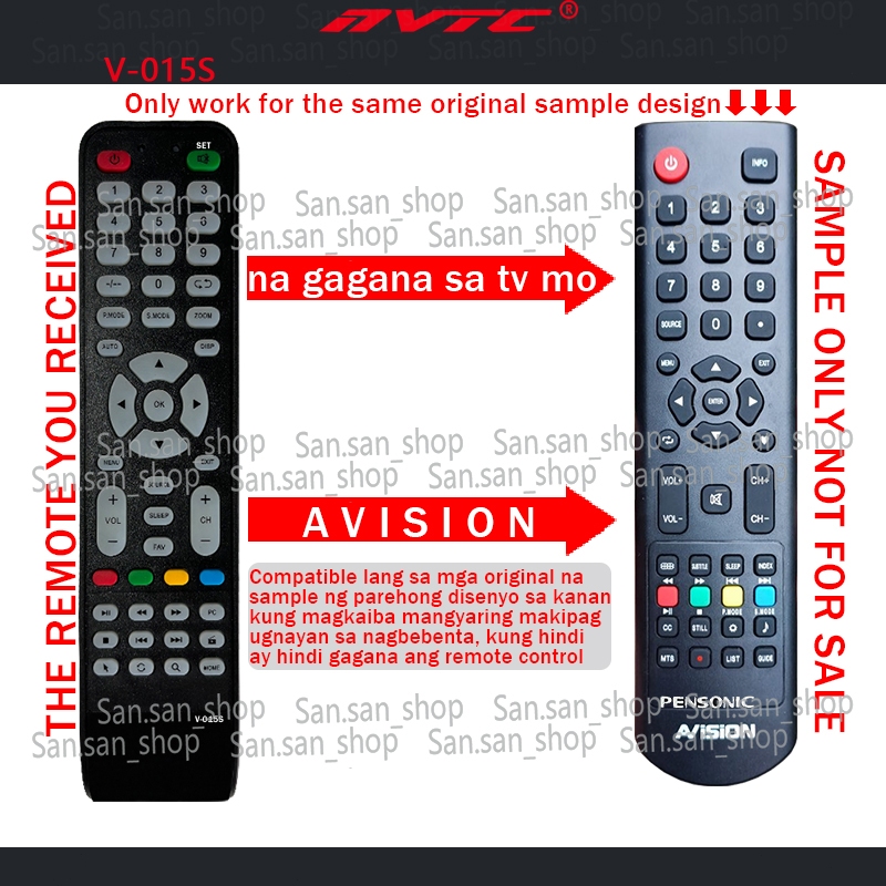 100% Work Universal remote control for avision led smart tv remote na gagana sa tv mo | Shopee ...