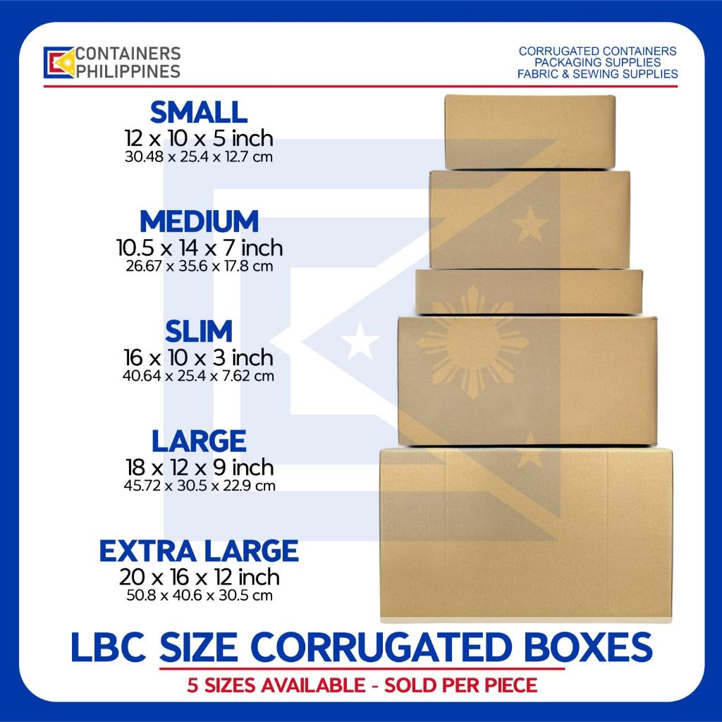 CONTAINERS.PH LBC Express Sizes Corrugated Cargo Shipping Boxes ...