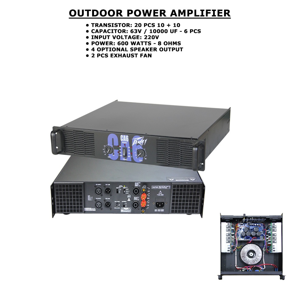 OUTDOOR POWER AMPLIFIER 1000 UF X 4PCS AND 6 PCS 8 OHMS 400 WATTS 600 ...