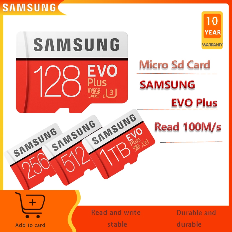 Samsung 1TB microSD 128GB Memory Card EVO Plus 512GB 256GB microSDXC ...