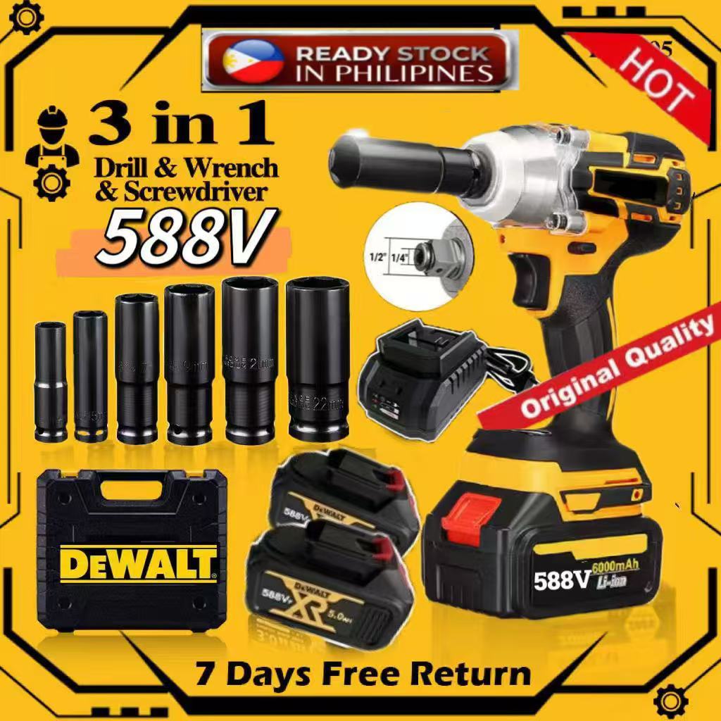 Electric Original Impact Wrench Heavy Duty Screwdriver Driver Cordless ...