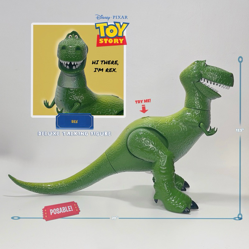 disney pixar disney store talking rex | Shopee Philippines