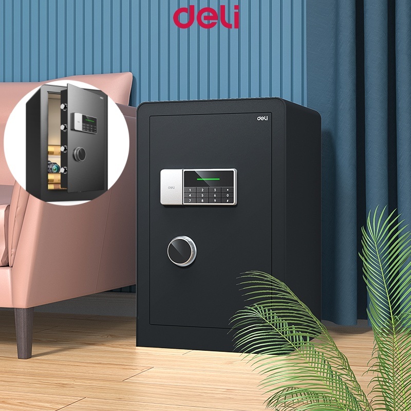 Deli Large Electronic Safety Vault Safe Deposit Box Money Box With Lock ...