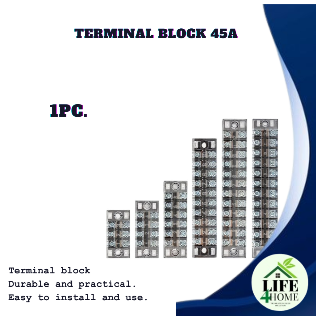 1PC. Molded type Terminal block 45A 3PIN, 4PIN, 6PIN, 10PIN AND 12PIN ...