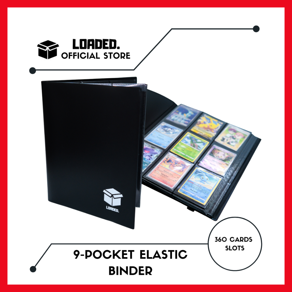 LOADED 9-Pocket Binder with Elastic Strap – Ultra Compact, Secure ...