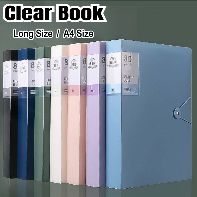 A4/Long Clear Book Folder File Organizer Clear Folder Presentation Book ...