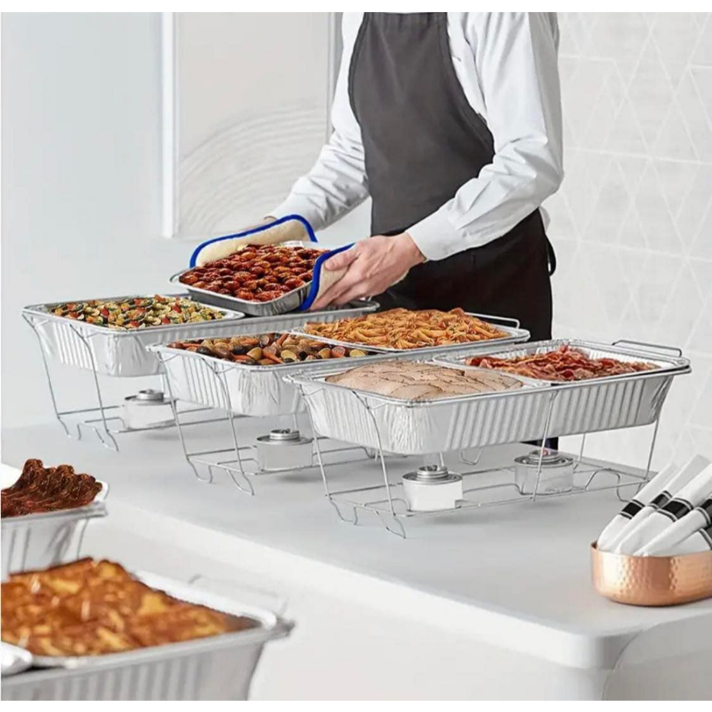 Chafing Dish Disposable Party Event Buffet Chafer FoodWarmer TraysWire ...