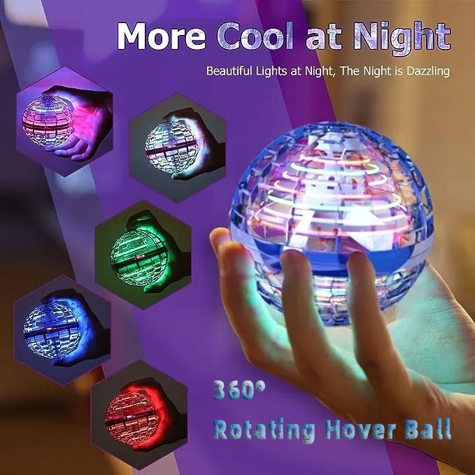 Flying Ball Rotating Magic Drone Flying Boomerang Balls Hand Controlled ...